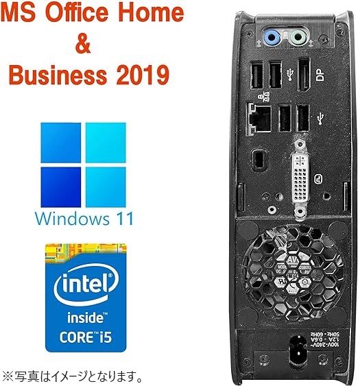 富士通 中古ミニPC Q520/22型液晶セット/MS Office H&B 2019/Win 11 Pro/Core i5-4世代